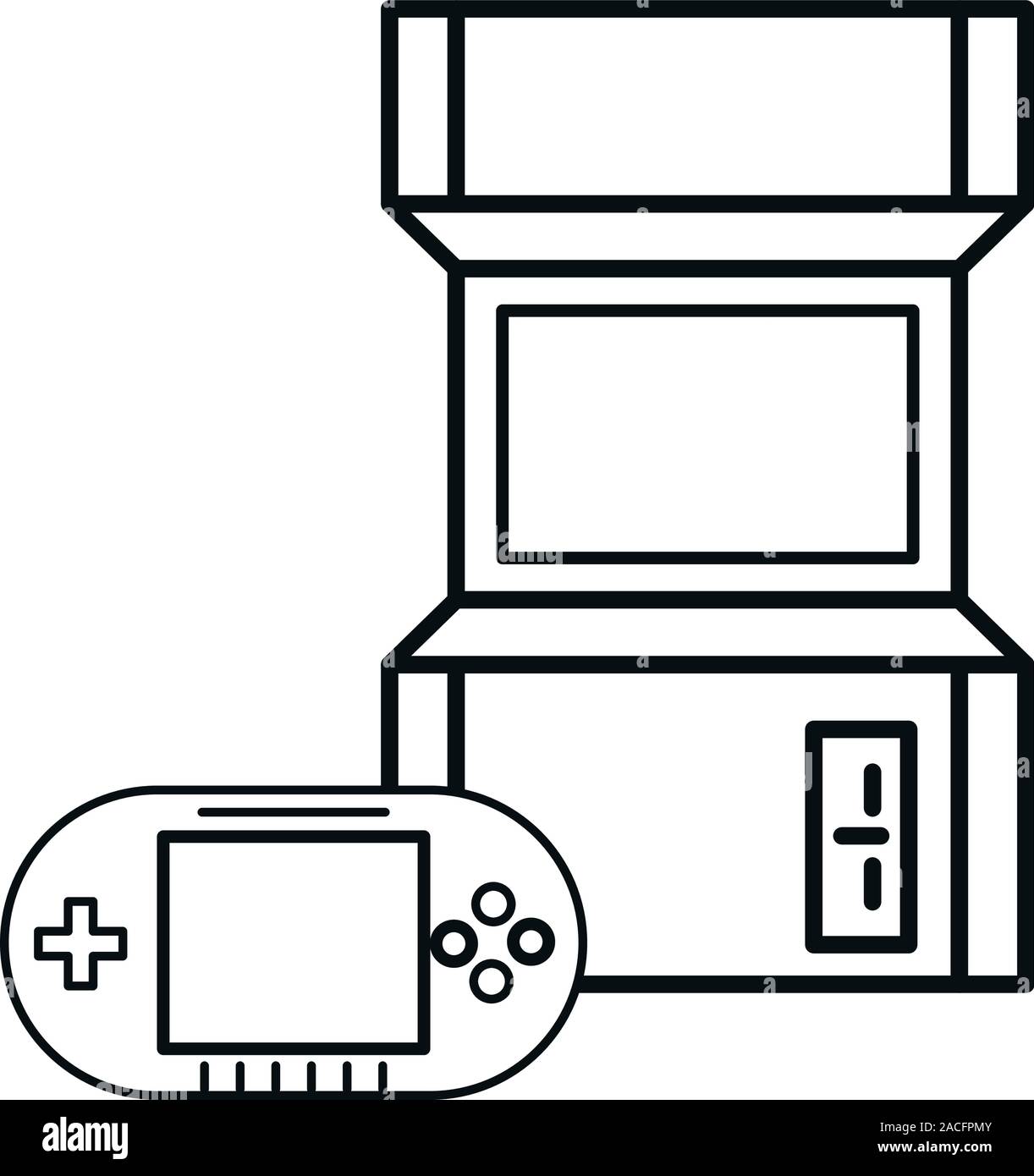 video game retro machine icon Stock Vector Image & Art - Alamy