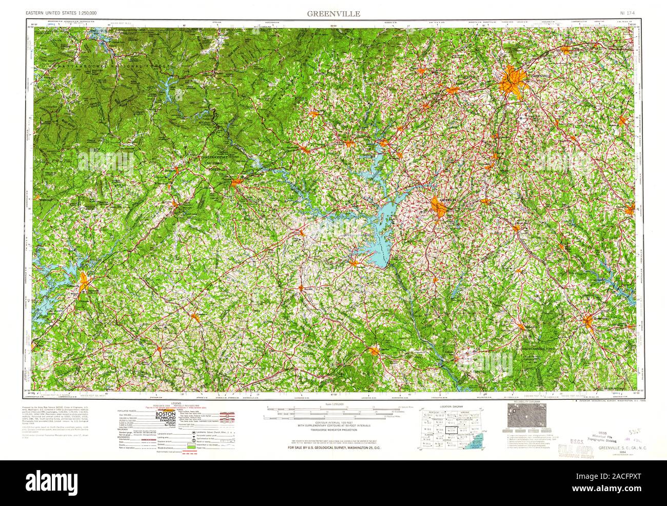 Greenville south carolina map hi-res stock photography and images - Alamy