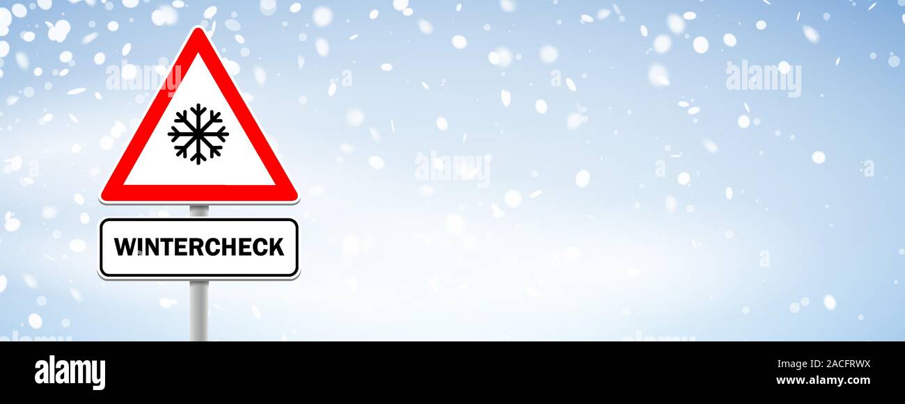 Winter check signboard with snowfall background Stock Vector Image ...