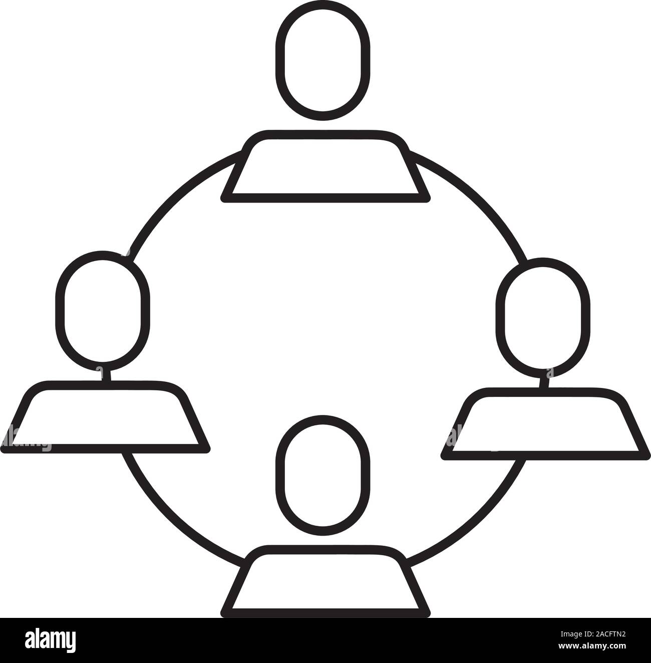 team work avatars silhouettes icons Stock Vector Image & Art - Alamy