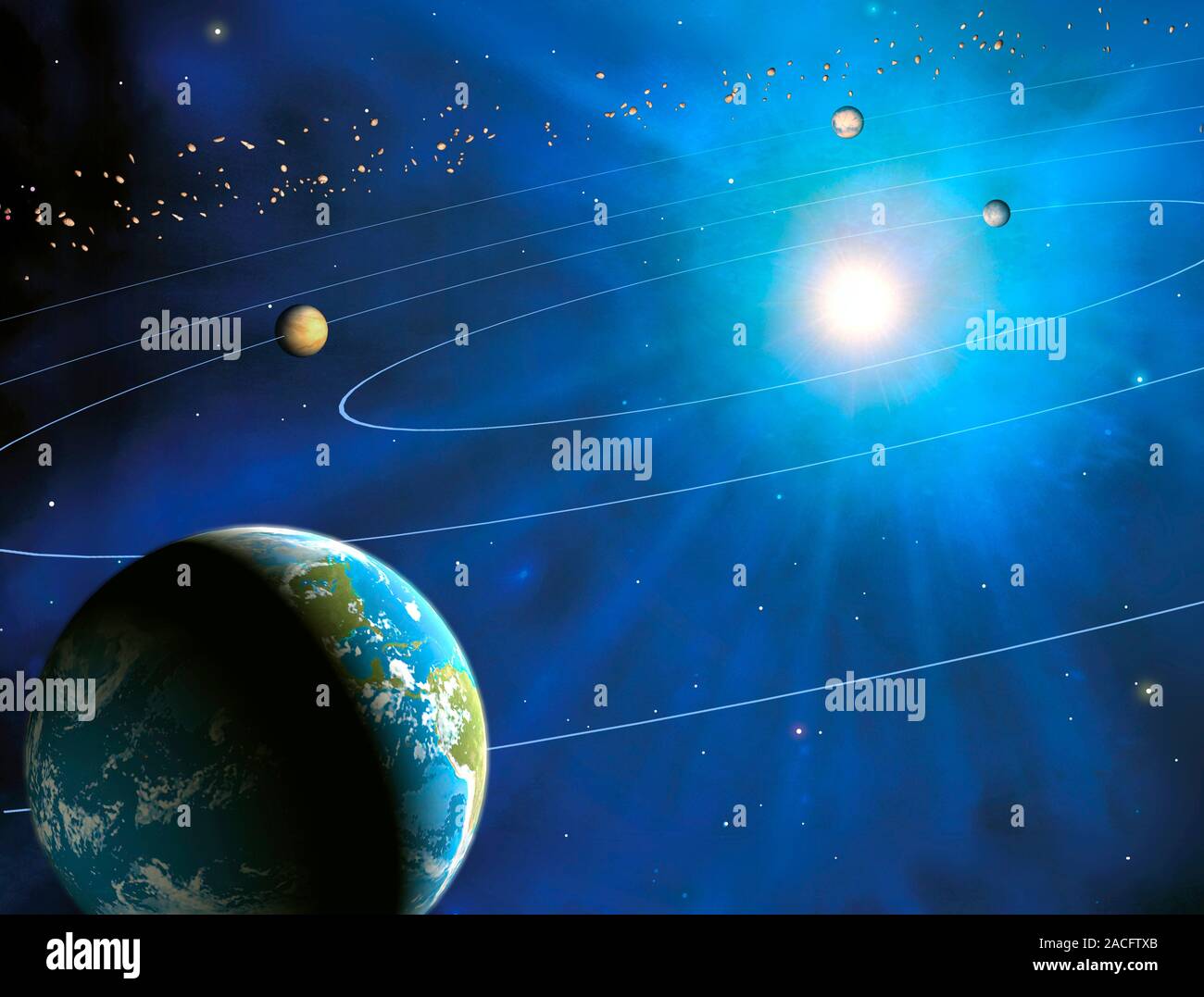Inner solar system planets. Artwork of the planets of the inner solar ... Inner solar system planets. Artwork of the planets of the inner solar ...