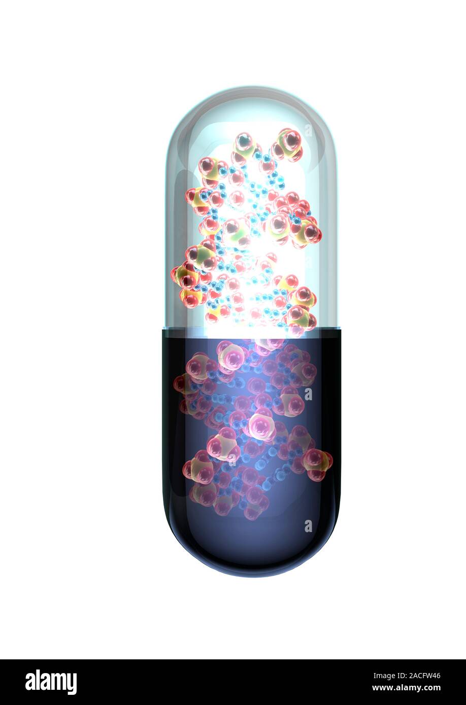 Gene therapy. Conceptual computer artwork of gene therapy, showing a ...