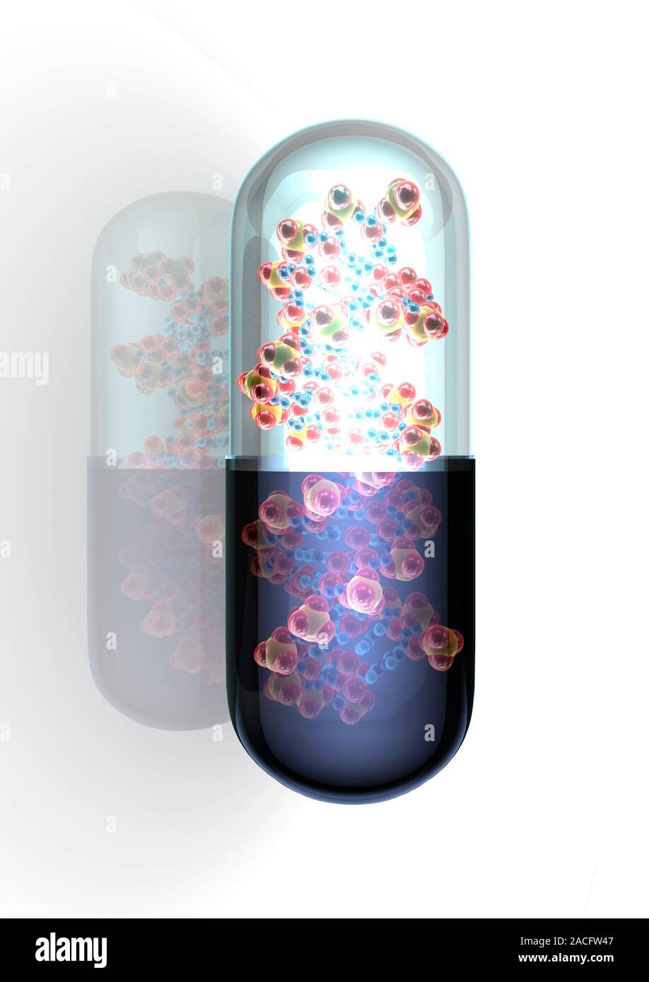 Gene therapy. Conceptual computer artwork of gene therapy, showing a ...