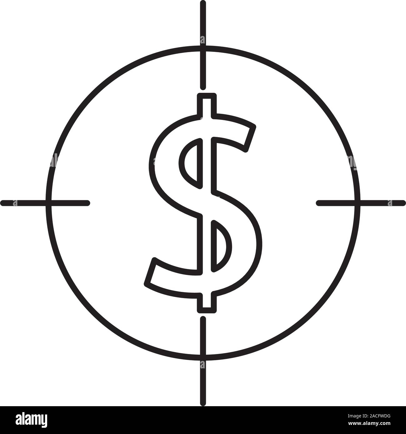 money dollar symbol with target Stock Vector Image & Art - Alamy