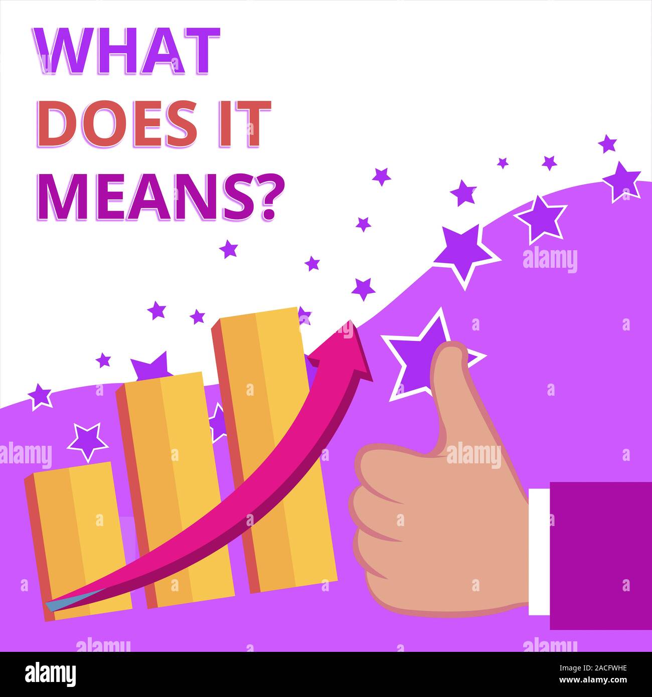 Text sign showing What Does It Means question. Business photo text ...