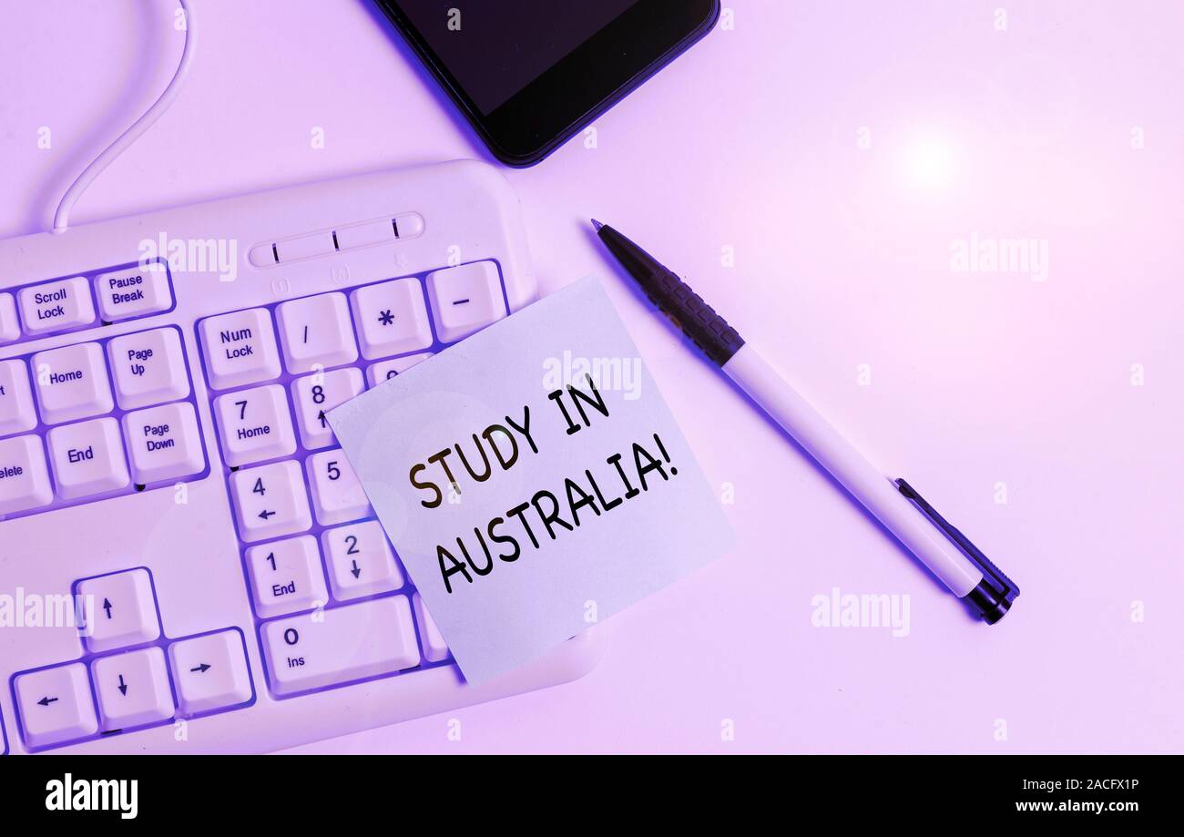 Handwriting text writing Study In Australia. Conceptual photo going ...