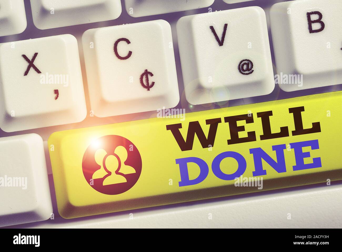 Word writing text Well Done. Business photo showcasing Peform ...