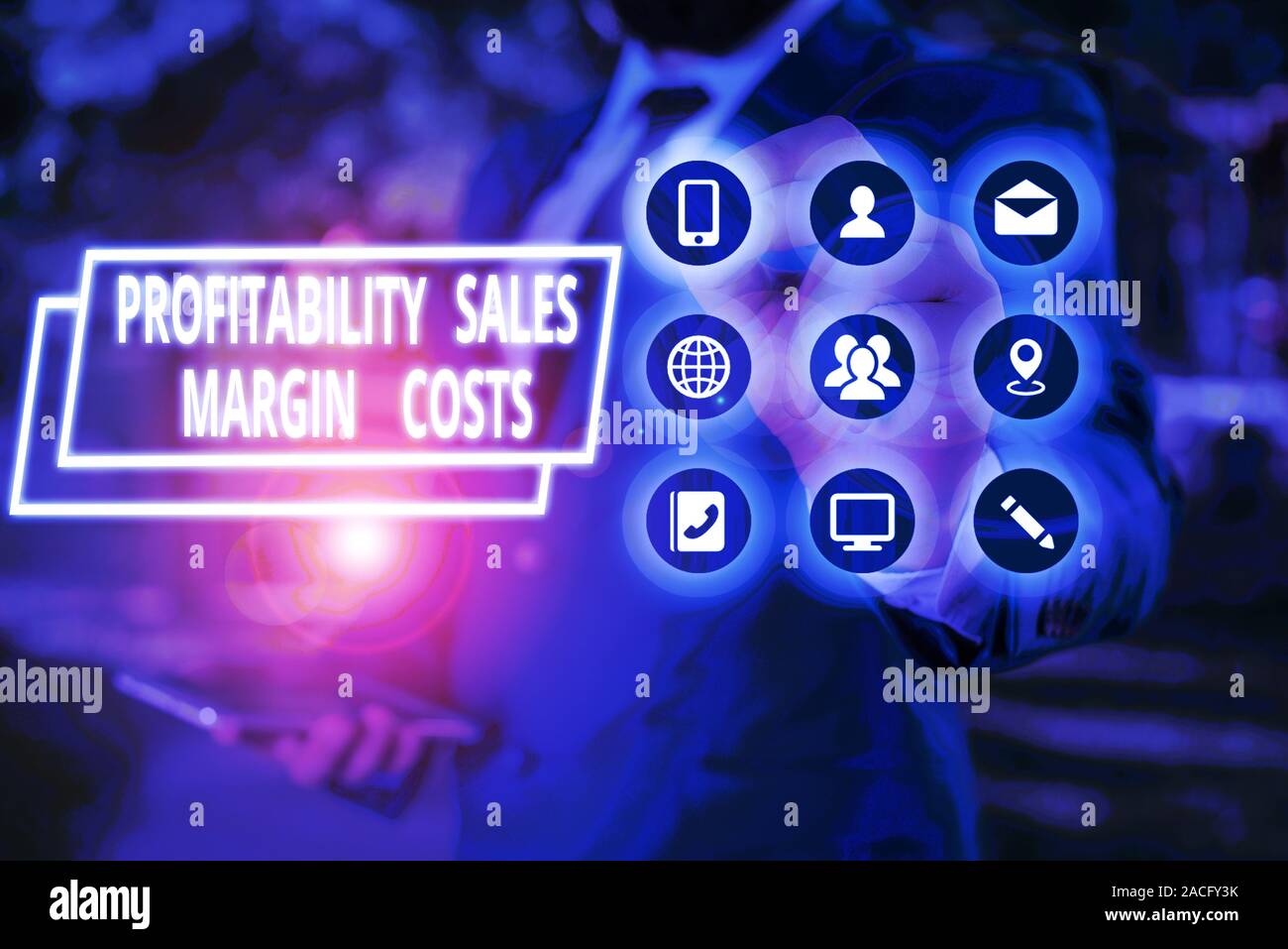 Text sign showing Profitability Sales Margin Costs. Business photo ...