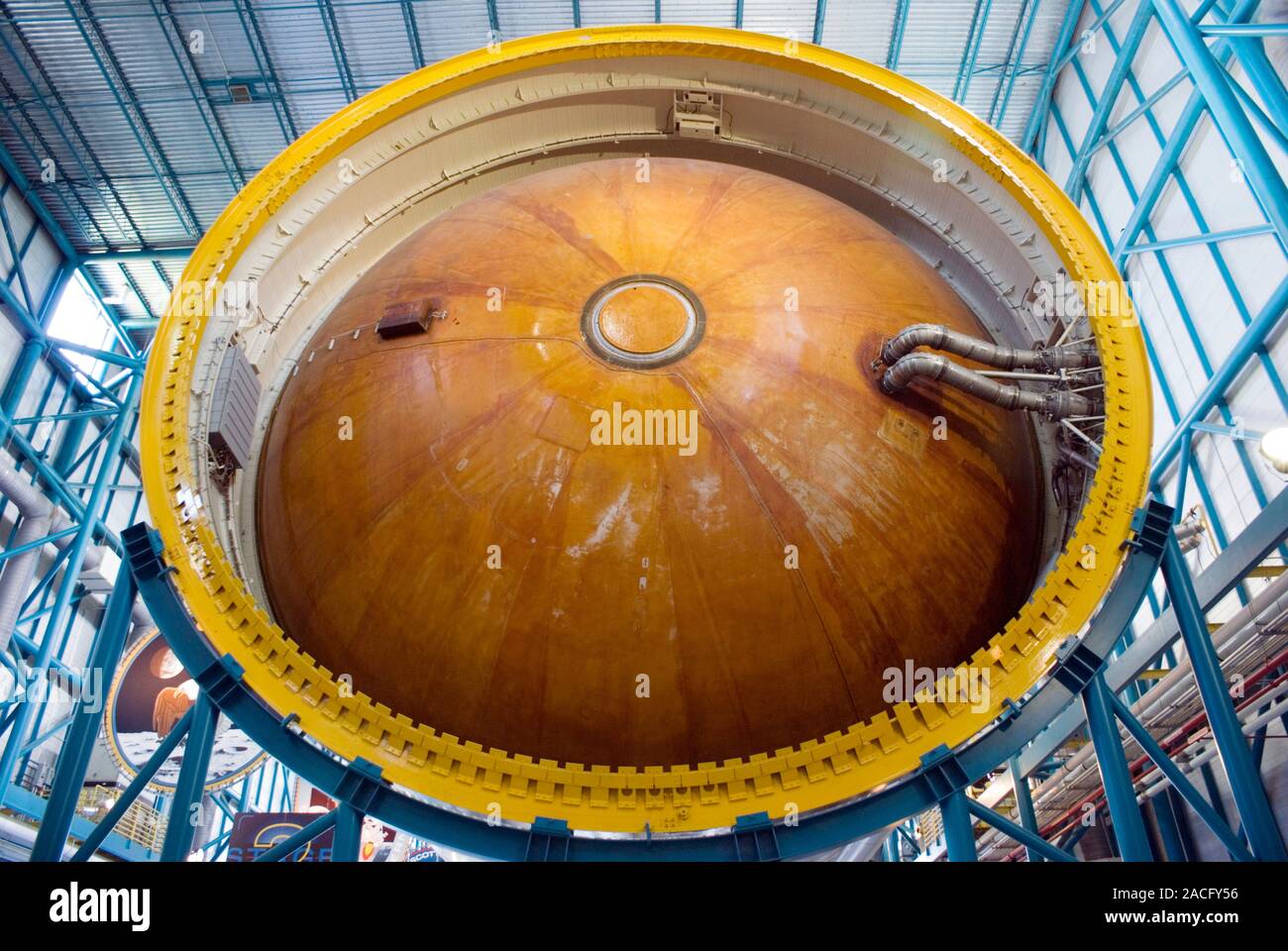Saturn V rocket tank. This is the second stage propellant tank for a ...