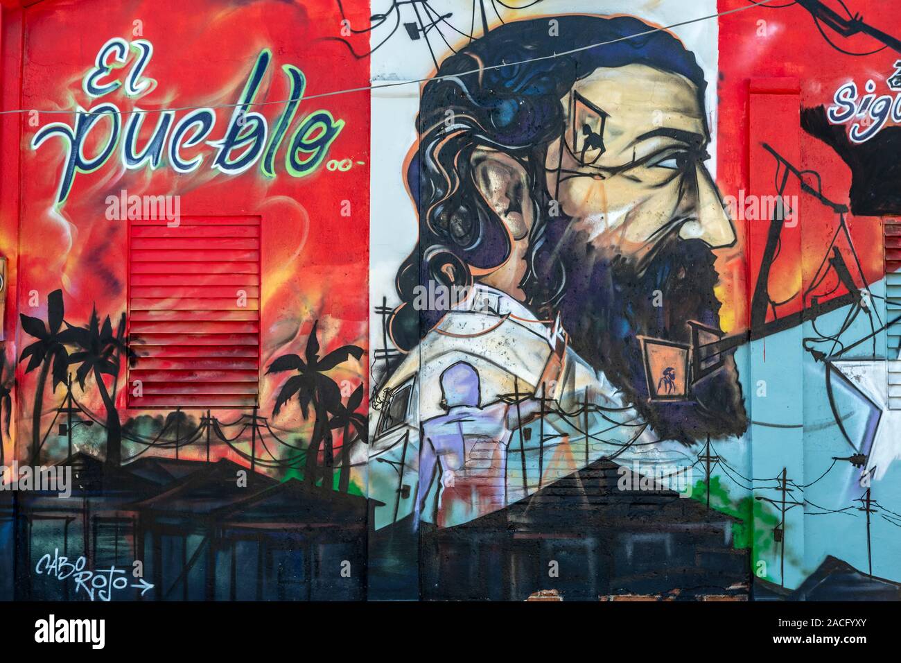 Mural featuring Ramon Emeterio Betances, Cabo Rojo, Puerto Rico Stock ...