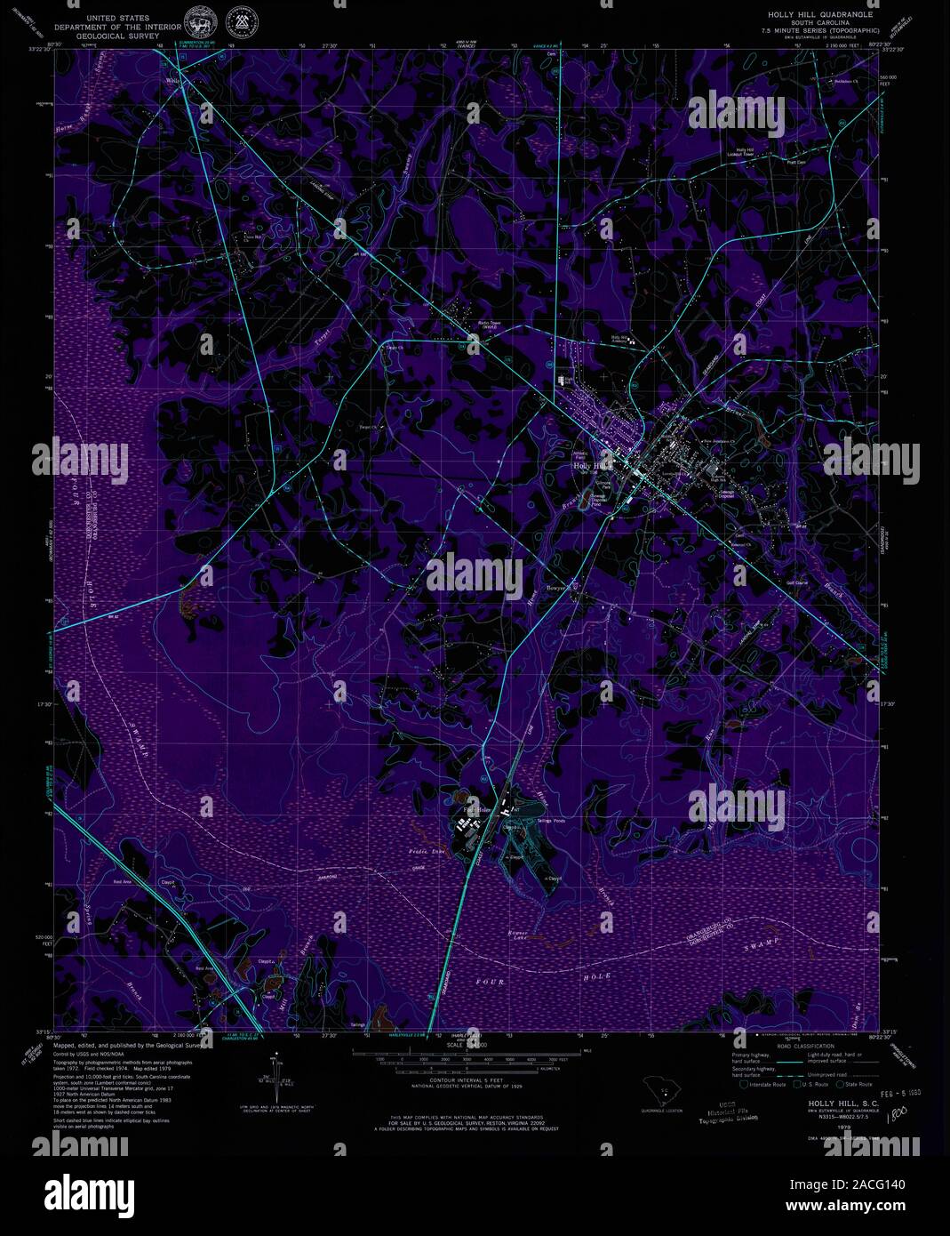 Holly hill map hi-res stock photography and images - Alamy