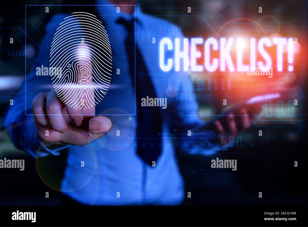 Conceptual hand writing showing Checklist. Concept meaning list items ...