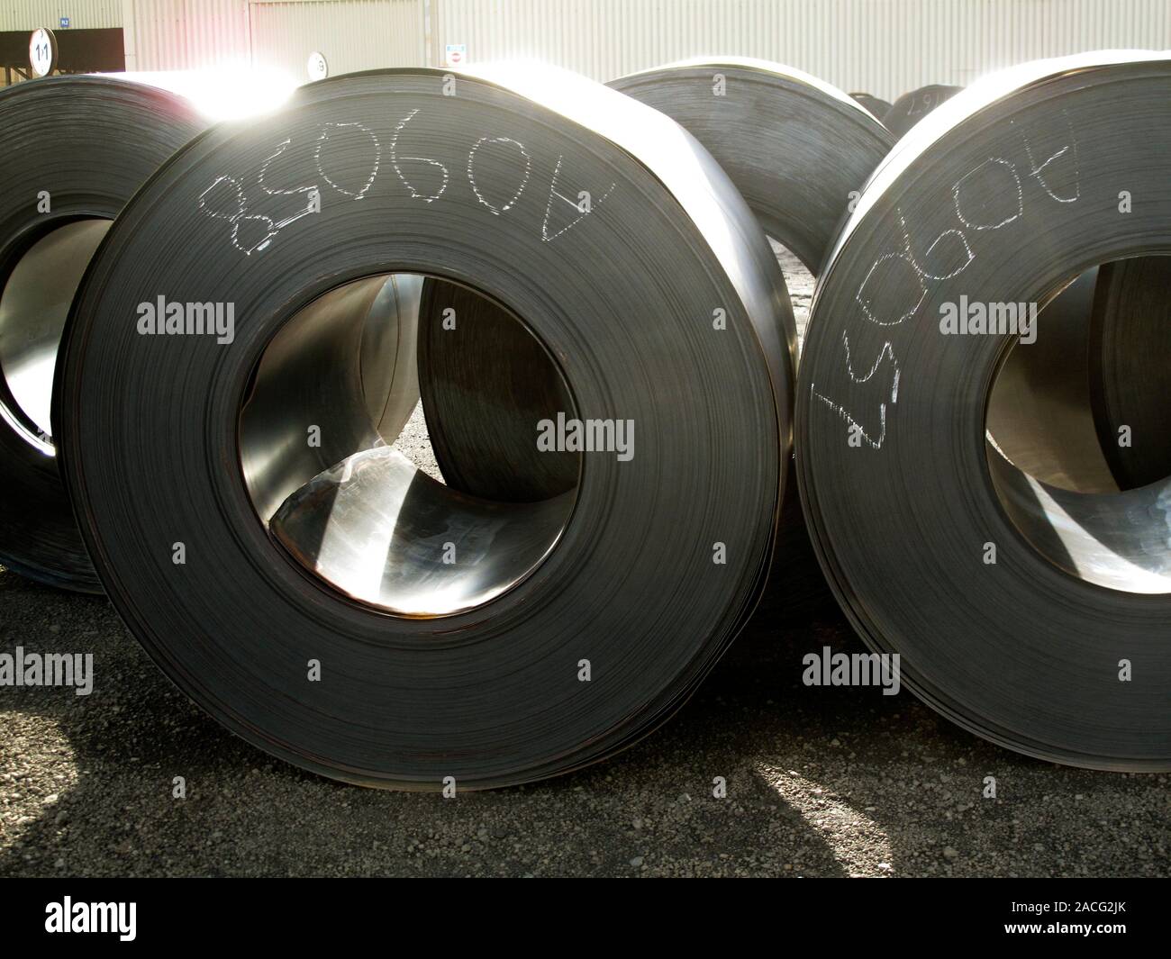 Rolls of steel sheets Stock Photo - Alamy