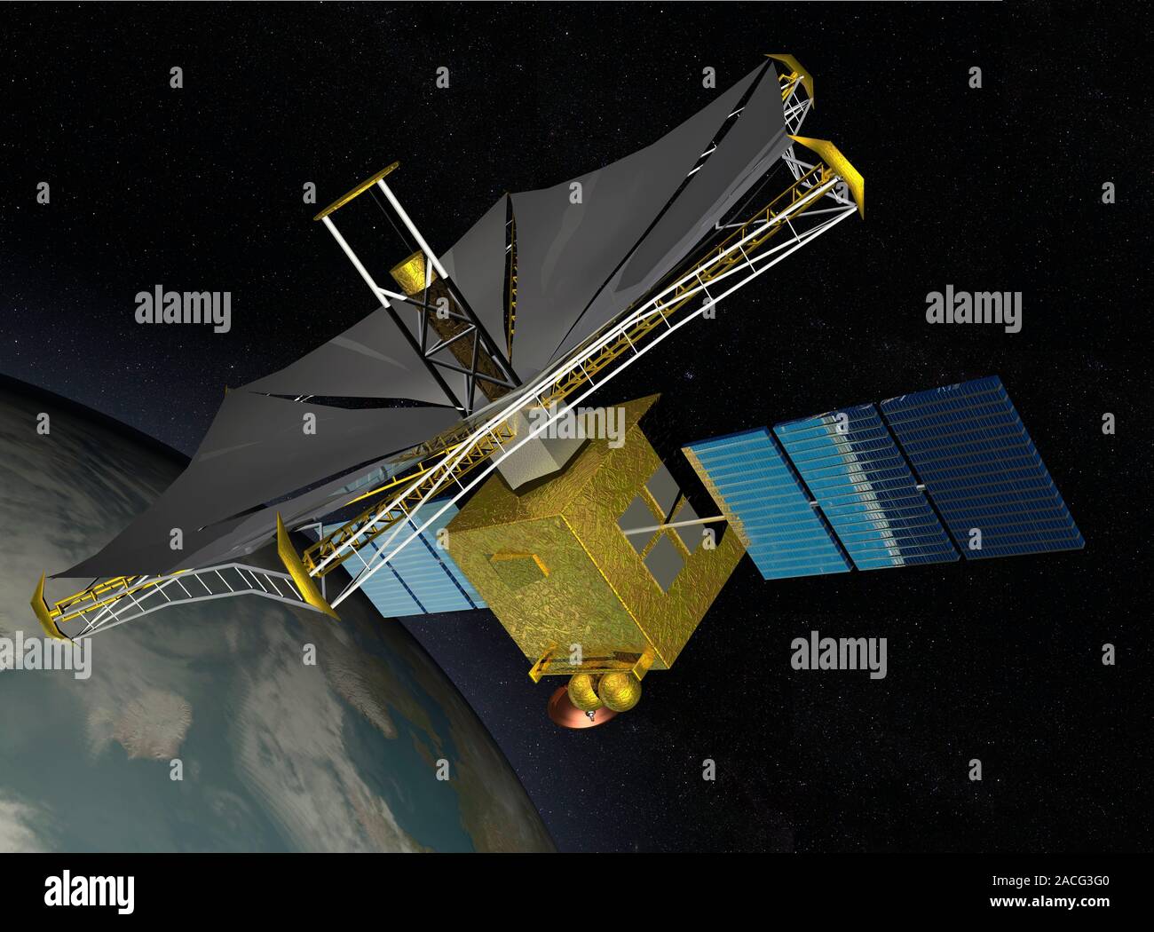 HALCA observatory, computer artwork. HALCA (Highly Advanced Laboratory ...