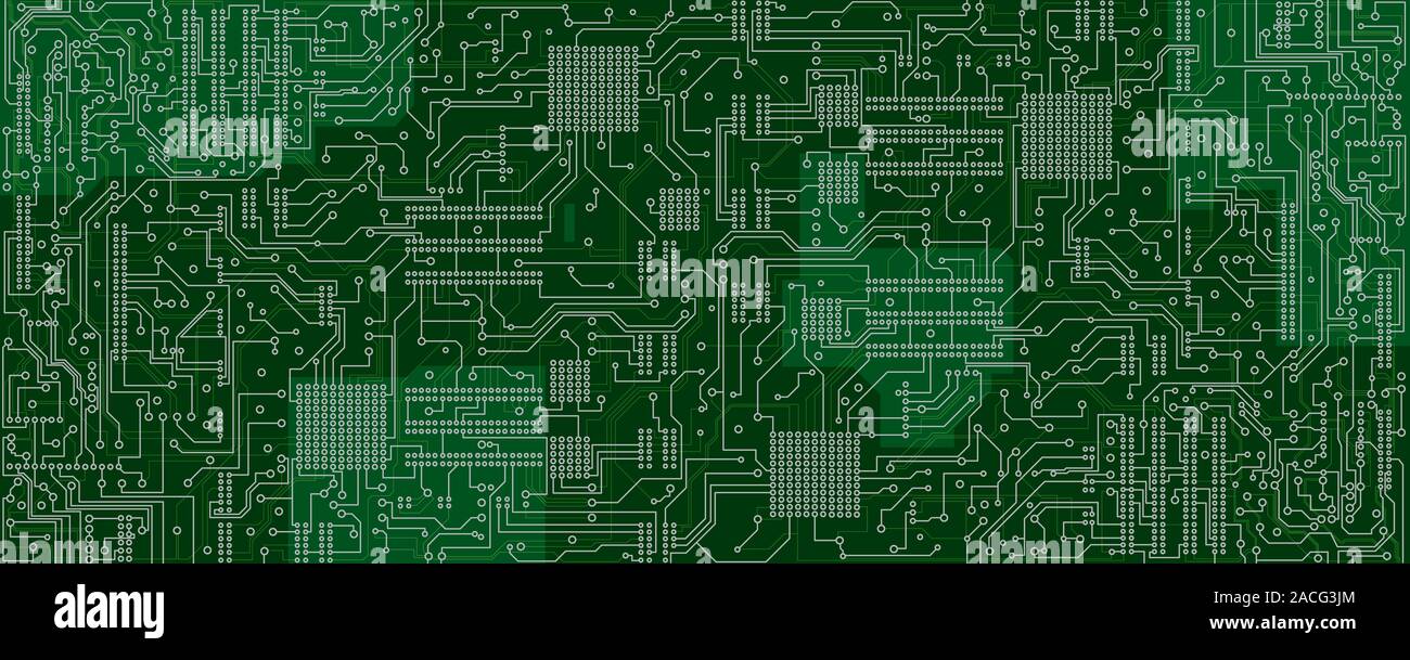Printed circuit board (PCB), computer artwork Stock Photo - Alamy