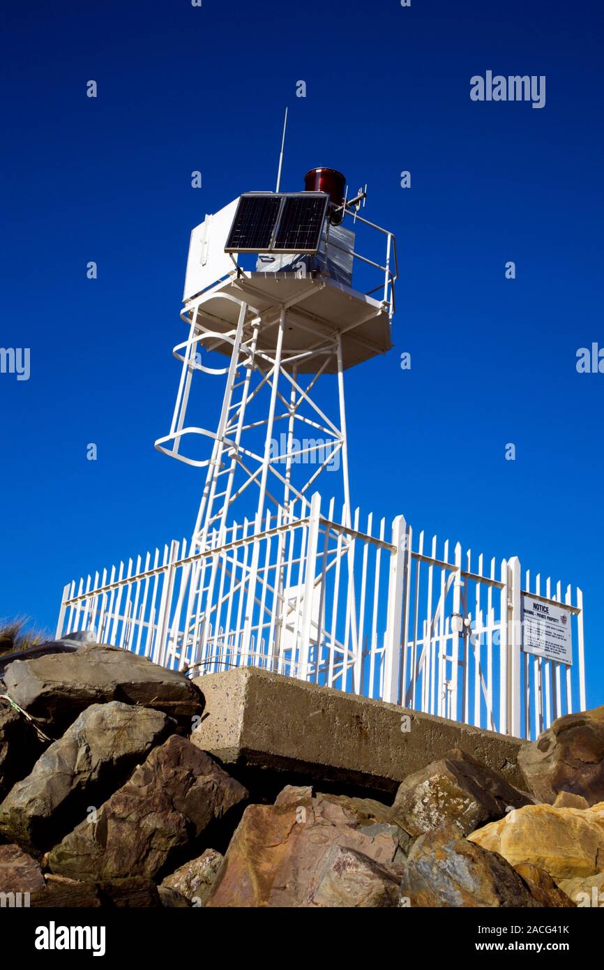 Automatic lighthouse at Crowe Point at the tip of the Taw-Torridge ...
