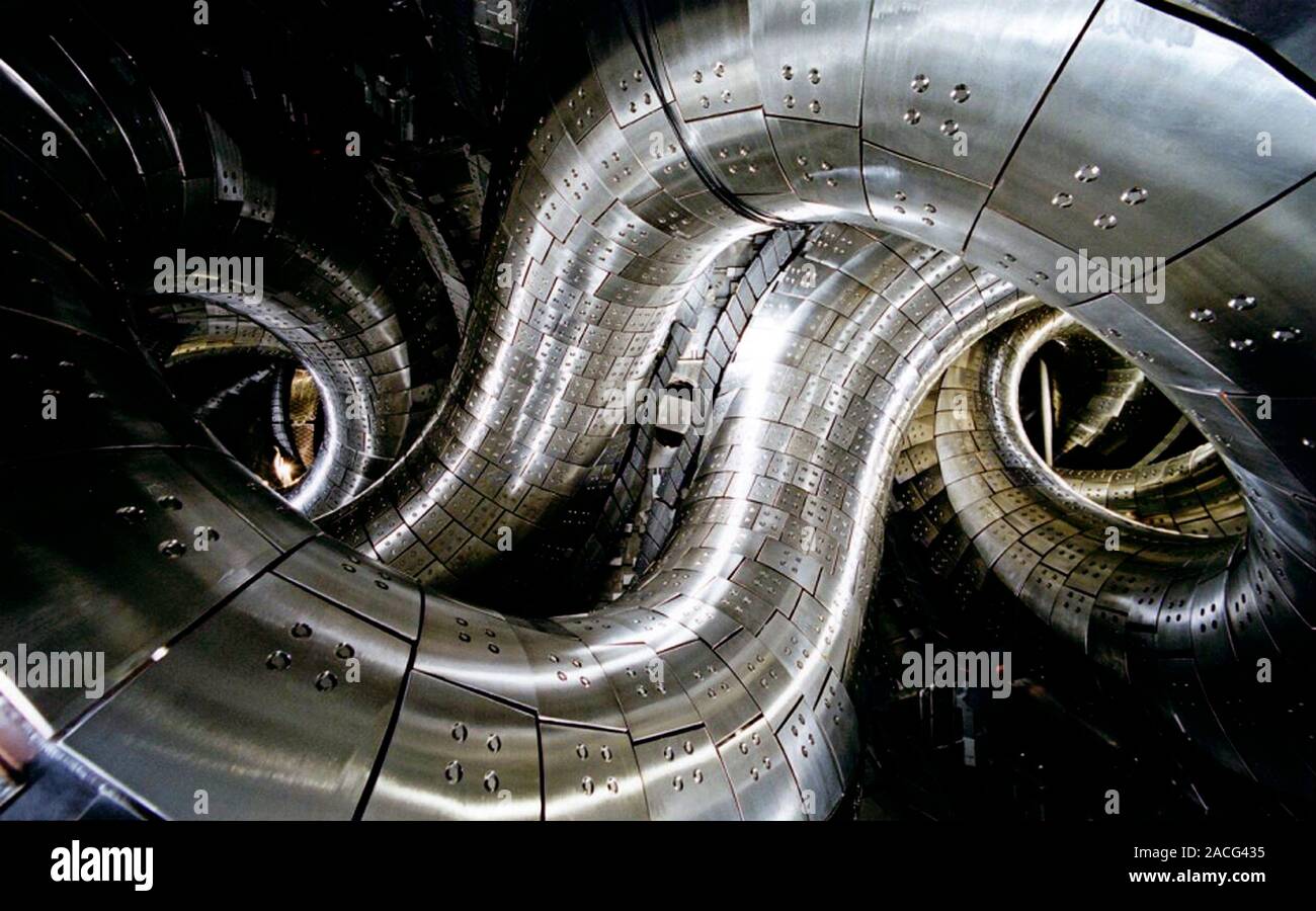 Large Helical Device. Interior of the Large Helical Device (LHD) at the ...
