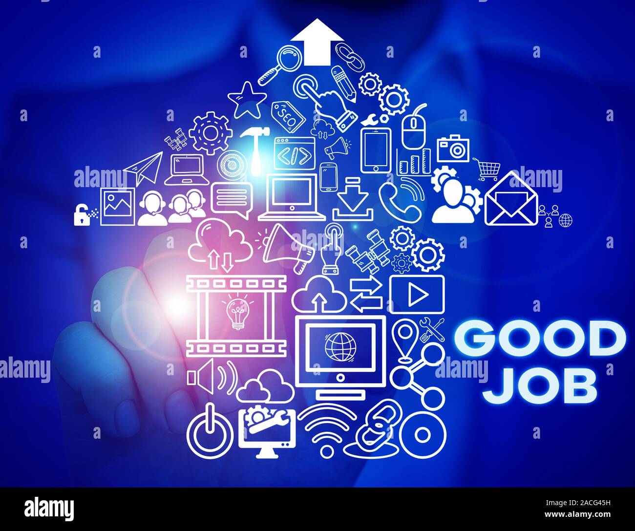 Text sign showing Good Job. Business photo showcasing encourage someone ...