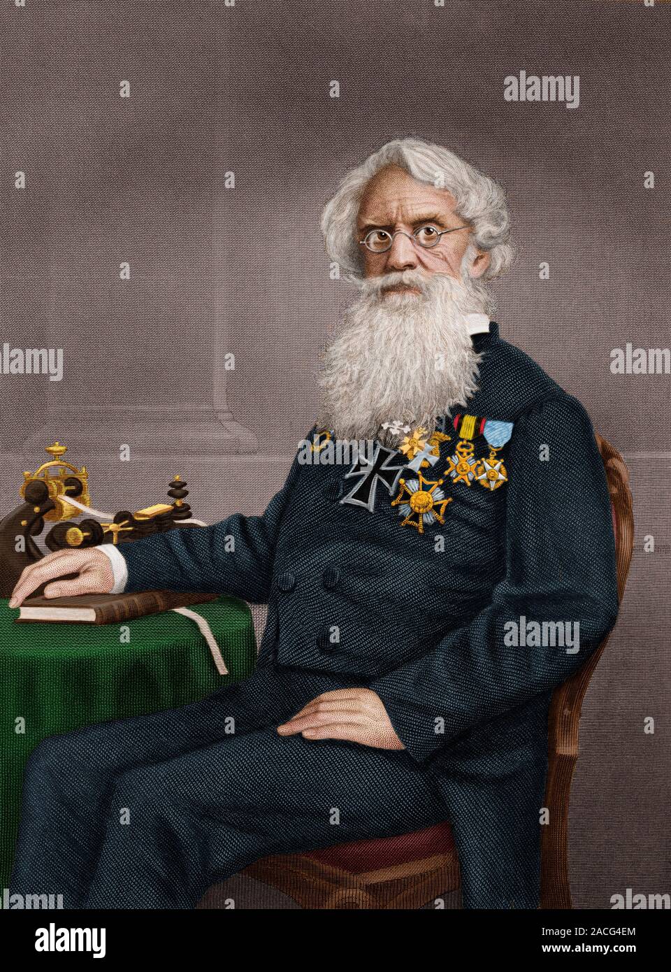 Samuel Finley Breese Morse (1791-1872), US inventor of the electric ...
