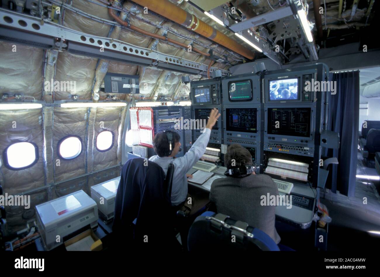 Passenger aircraft construction. Test flight of a newly built Airbus ...