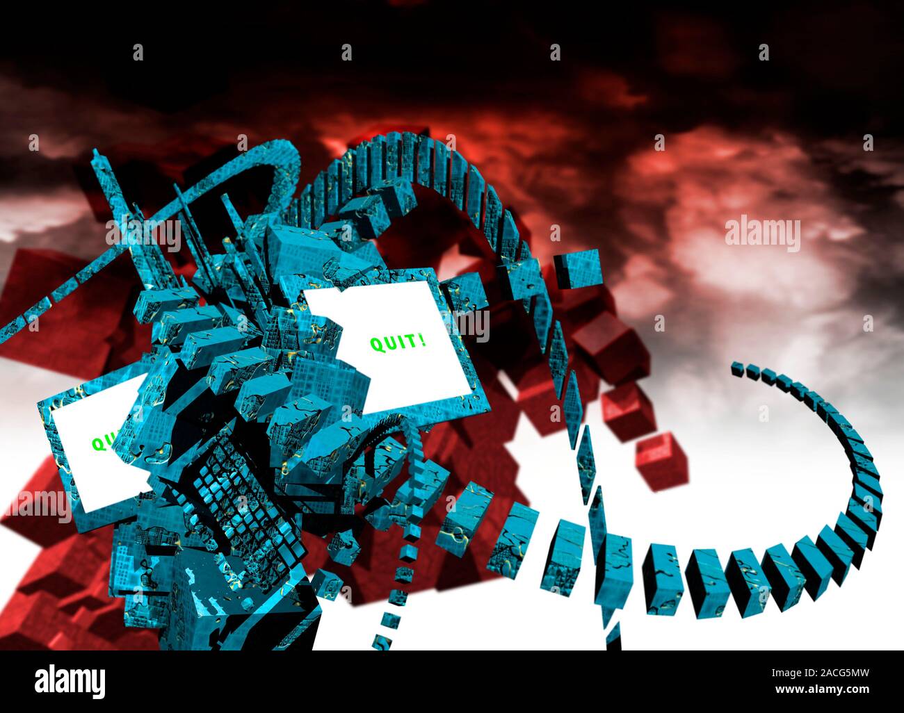 Computer virus, conceptual image. Computer artwork representing a ...