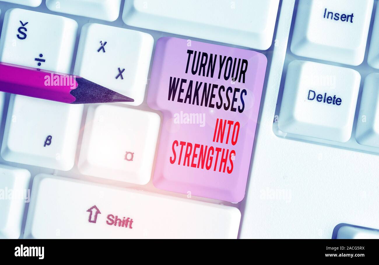 Handwriting text writing Turn Your Weaknesses Into Strengths ...