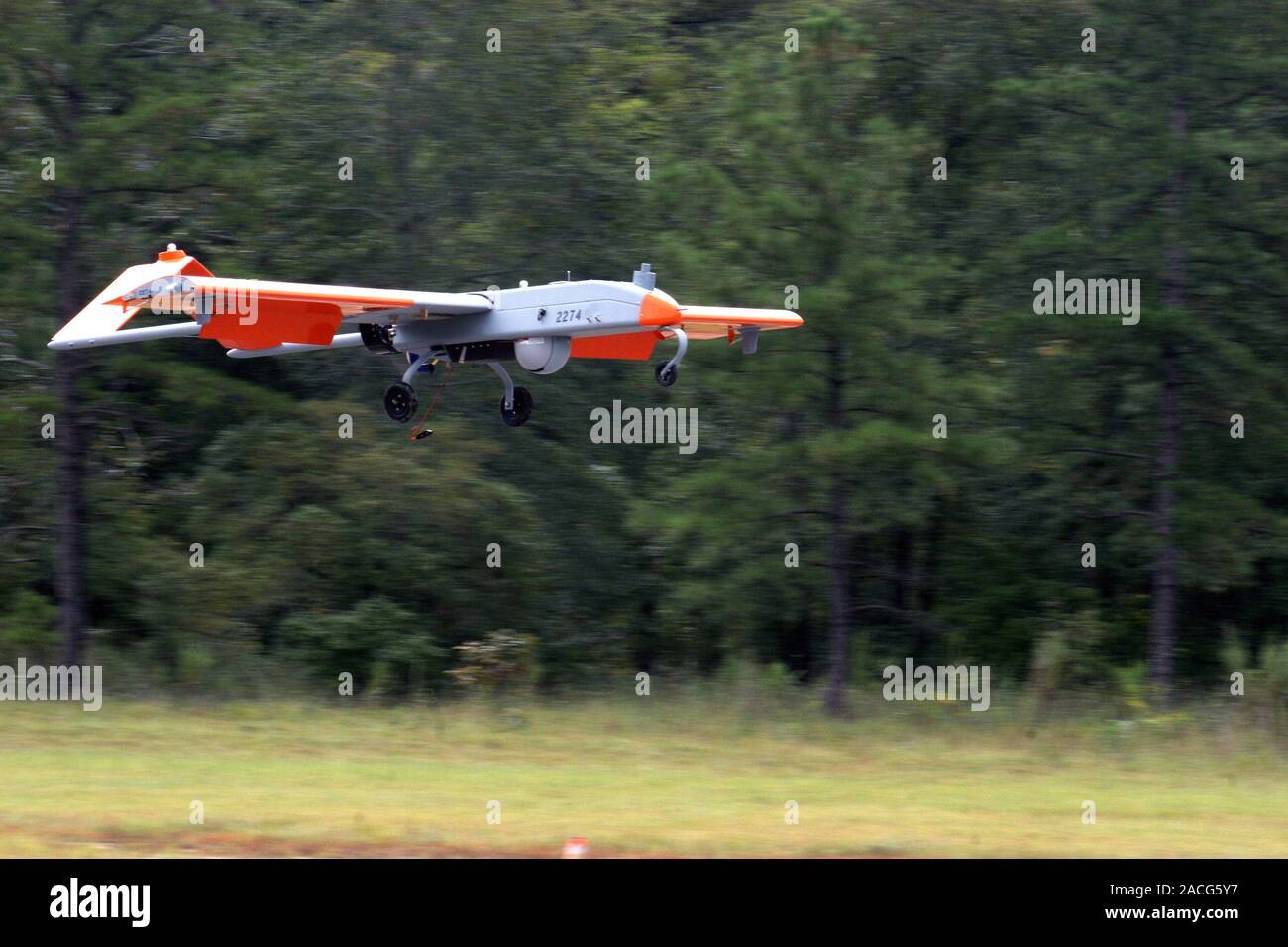 Shadow UAV, first flight. This is the ceremonial first flight of the ...
