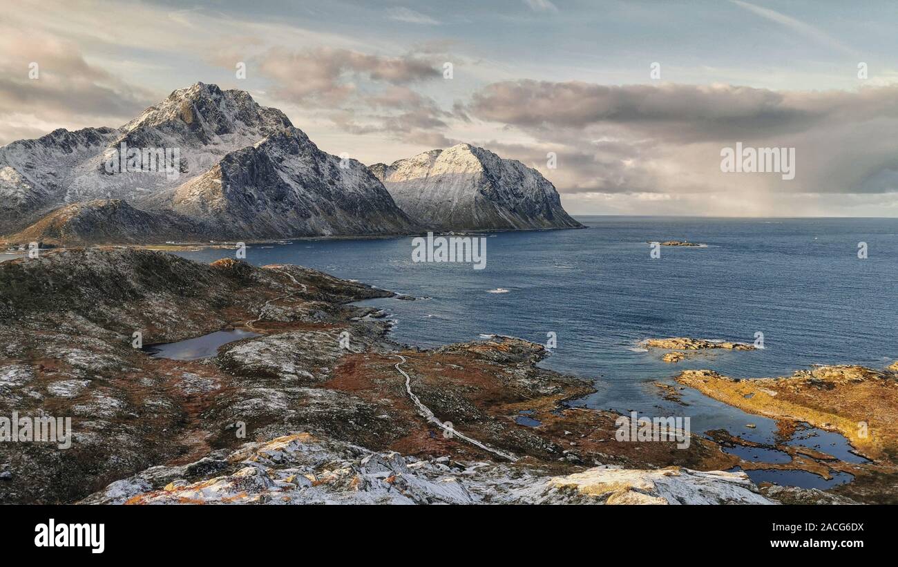 Coastal landscape, Lofoten, Nordland, Norway Stock Photo - Alamy