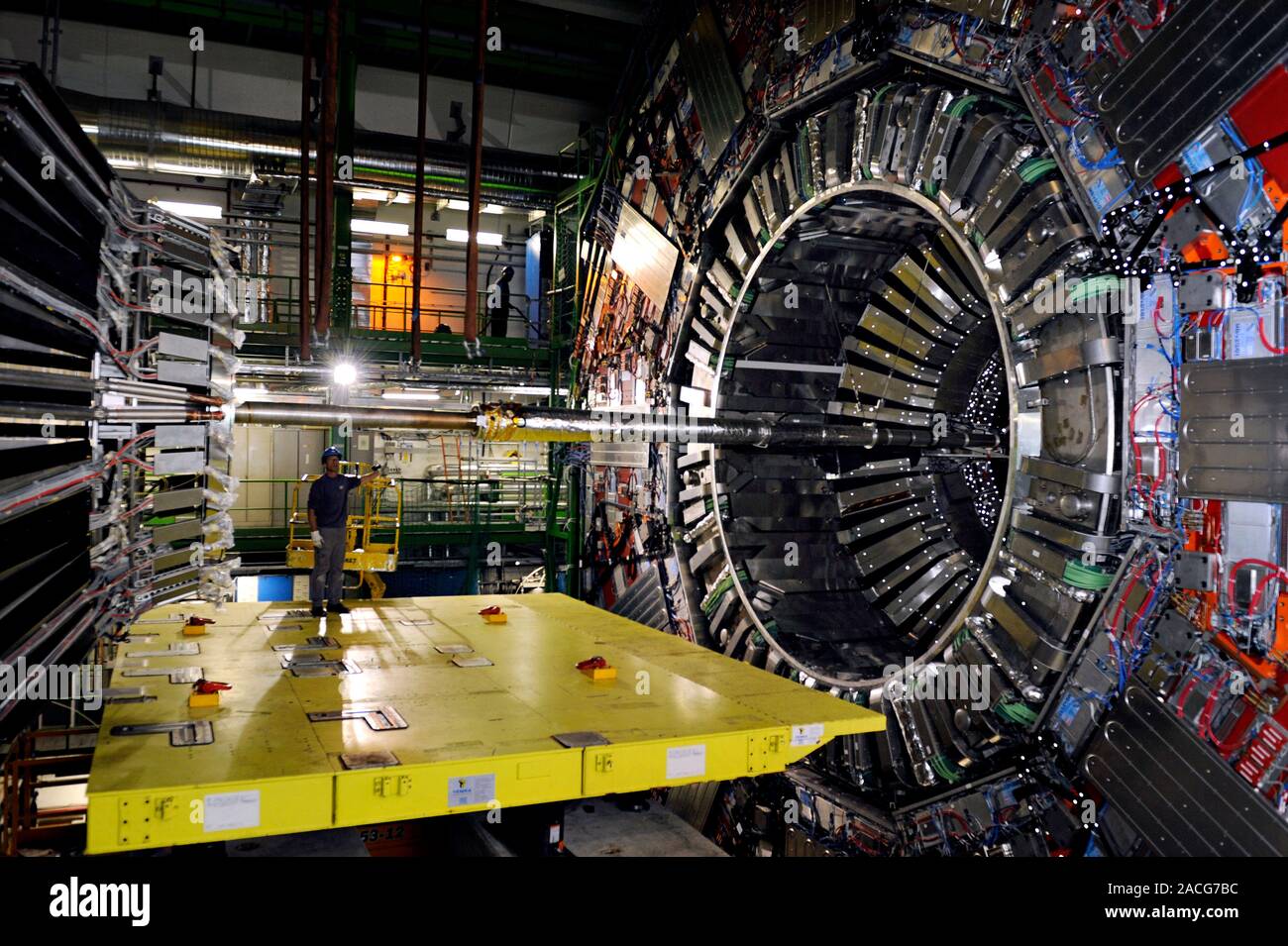Large Hadron Collider (LHC) detector. This is the CMS (compact muon ...