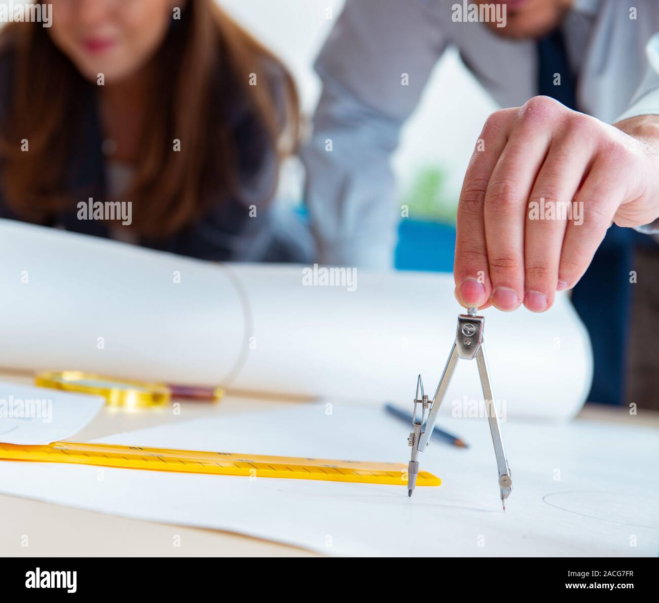 The engineers working on new project Stock Photo - Alamy