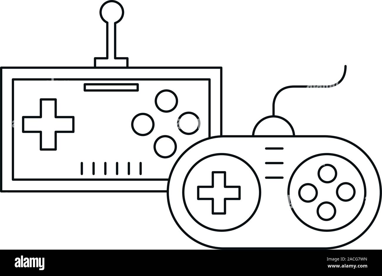 video game controls handle icons Stock Vector Image & Art - Alamy