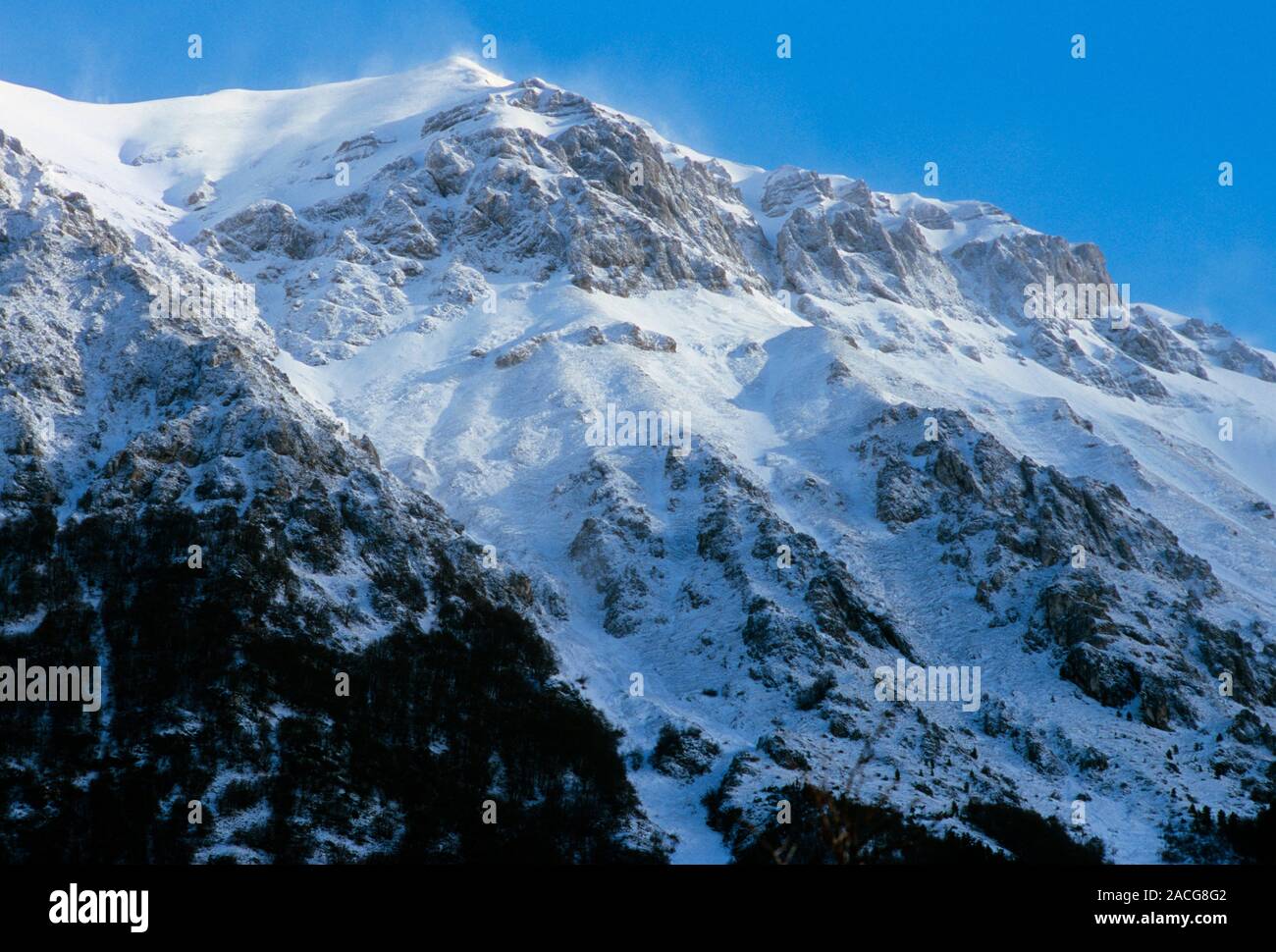 Gran Sasso mountain in Abruzzo, Italy, site of the Gran Sasso National ...