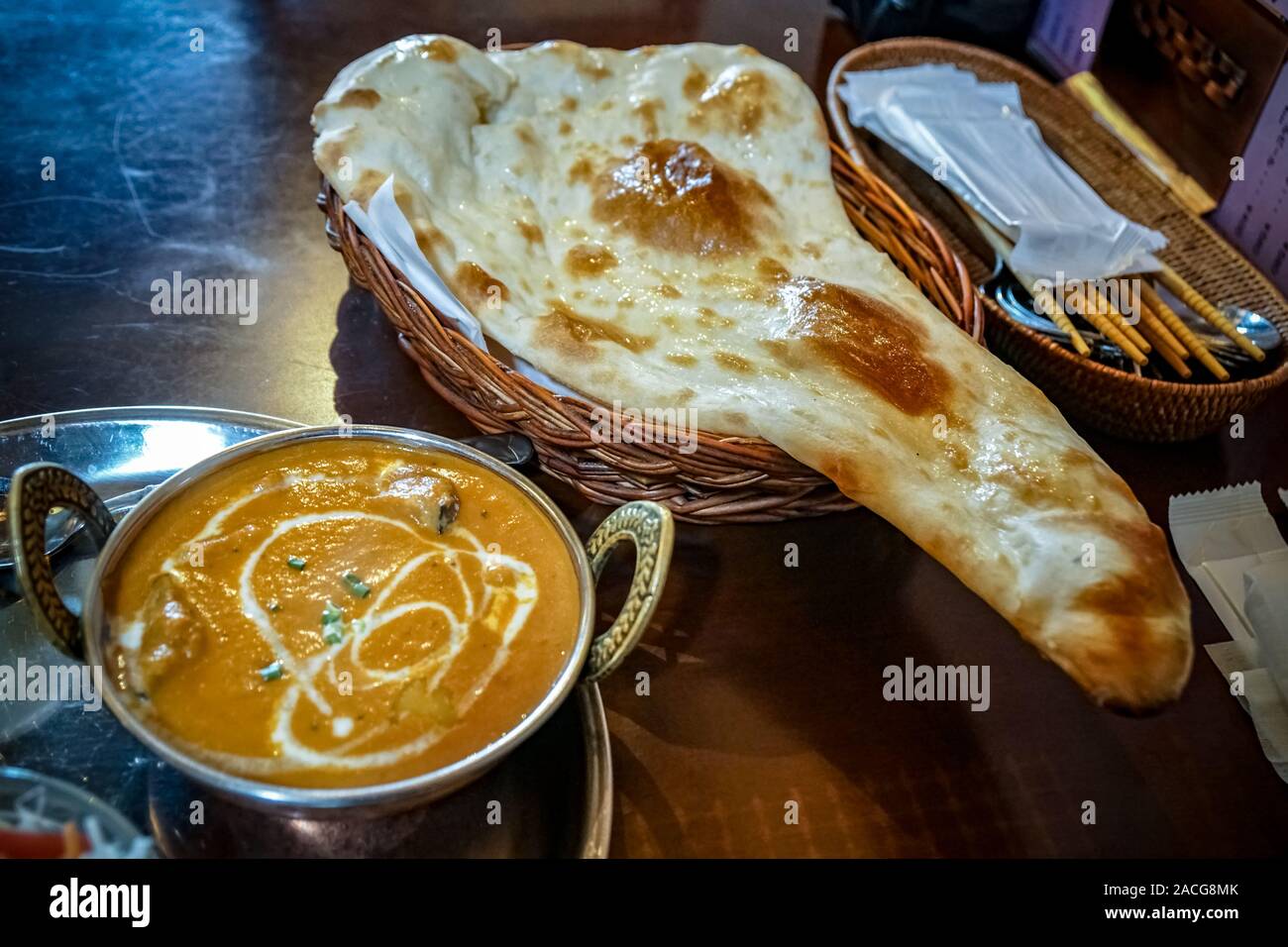 Curry and naan at an Indian restaurant in Japan Stock Photo - Alamy