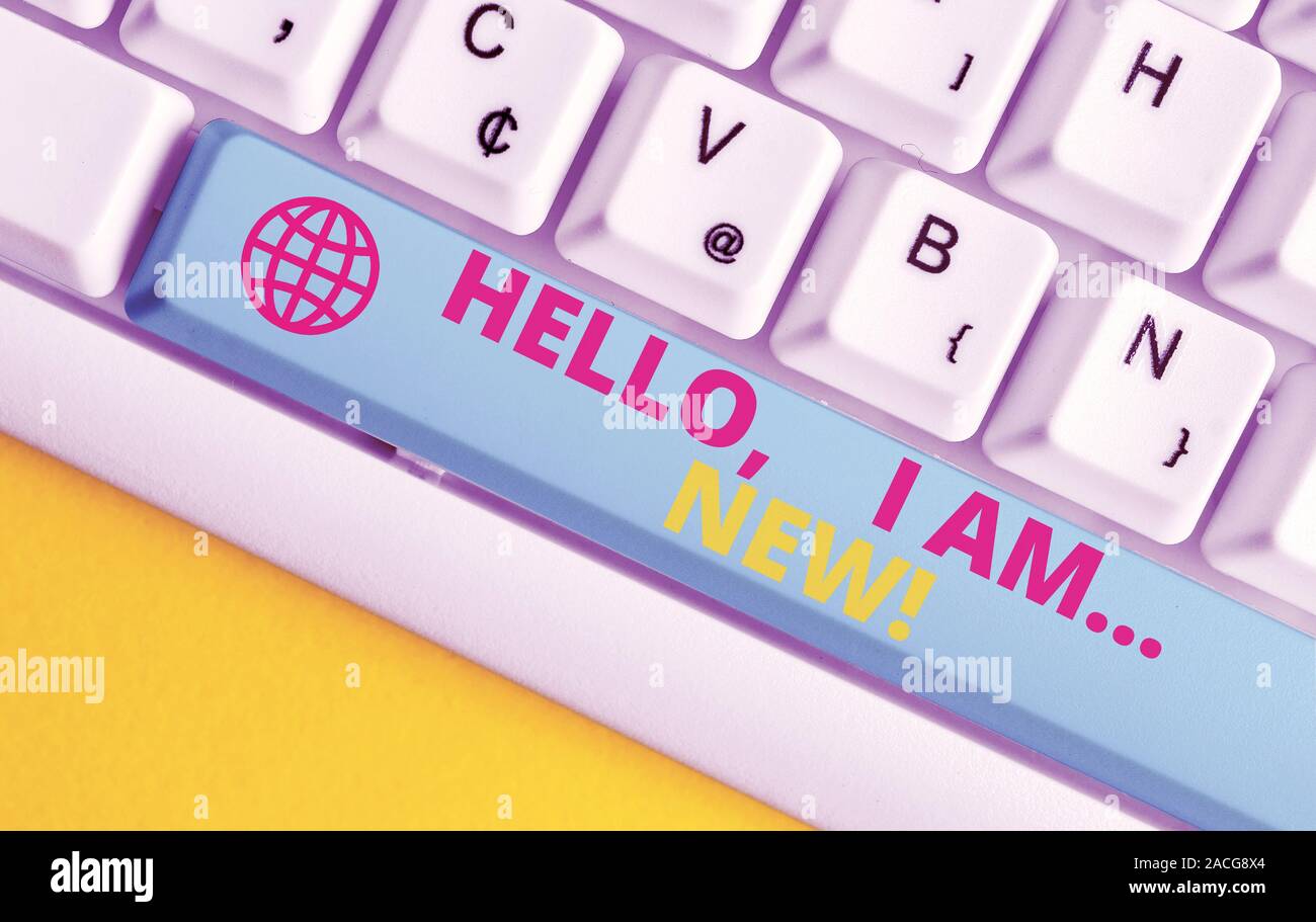Conceptual hand writing showing Hello I Am New. Concept meaning used ...