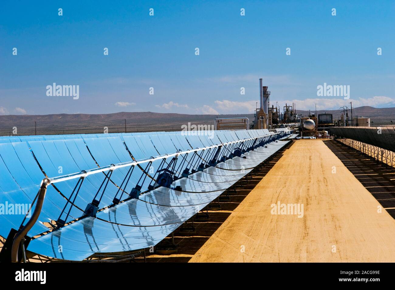 Solar power plant, California, USA. There are nine solar power plants ...