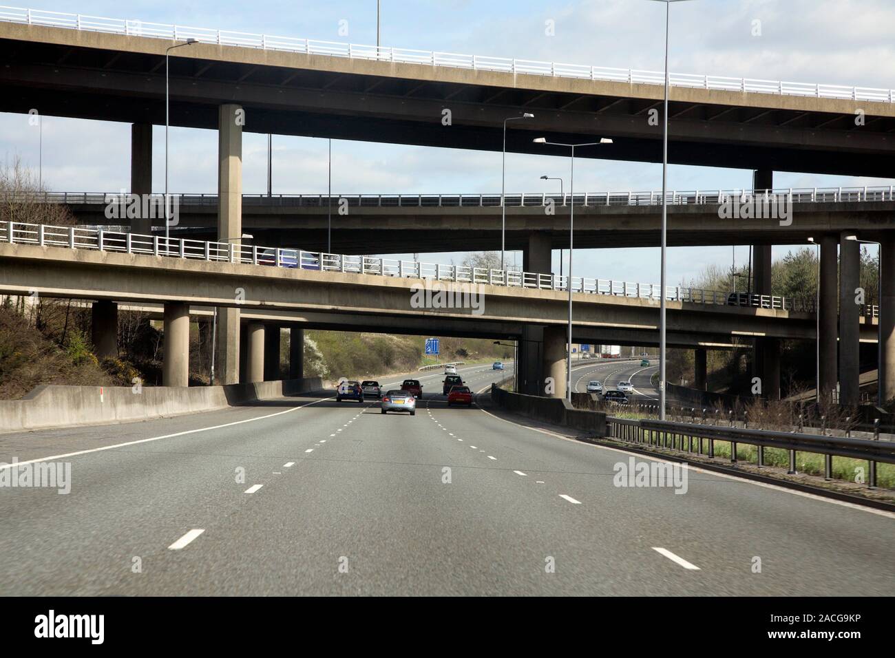 Motorway flyover over the M25, UK Stock Photo - Alamy