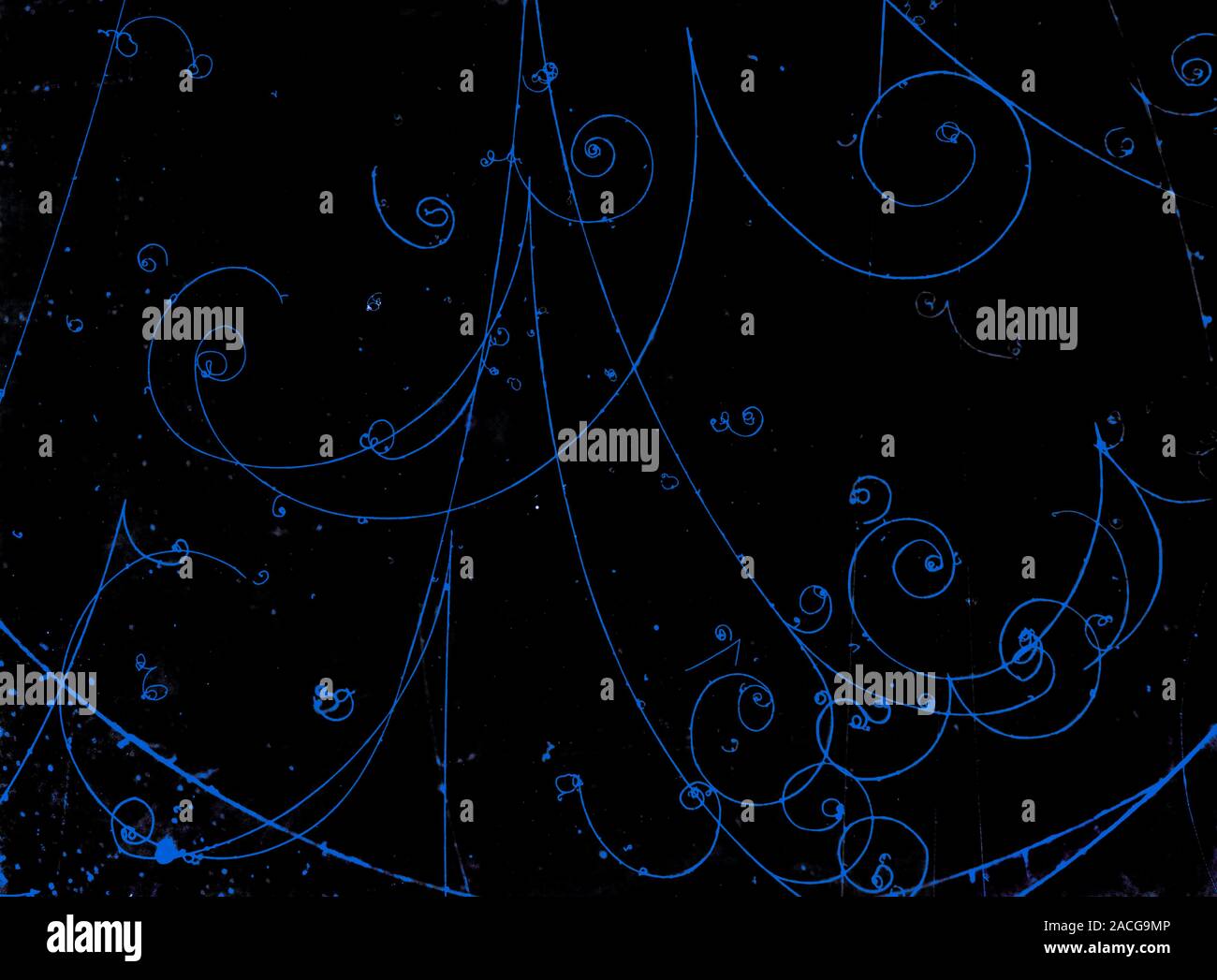 Tracks of electrons and positrons. These tracks show part of a shower ...