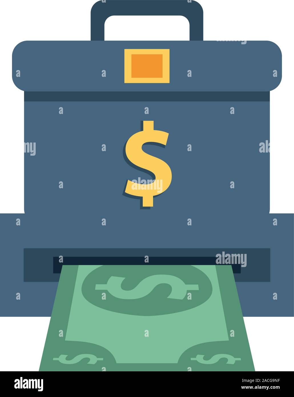 portfolio briefcase with bills money Stock Vector Image & Art - Alamy