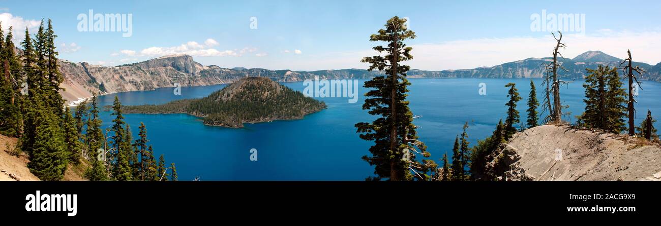 Crater Lake, Oregon, USA. This lake formed around 6900 years ago ...