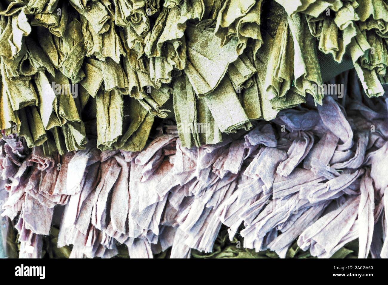 Detailed view on fabrics and textile surfaces and texture in different ...