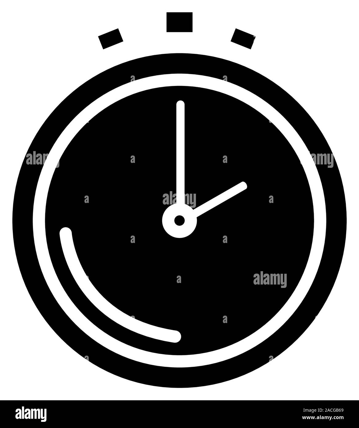 silhouette of chronometer time equipment isolated icon Stock Vector ...