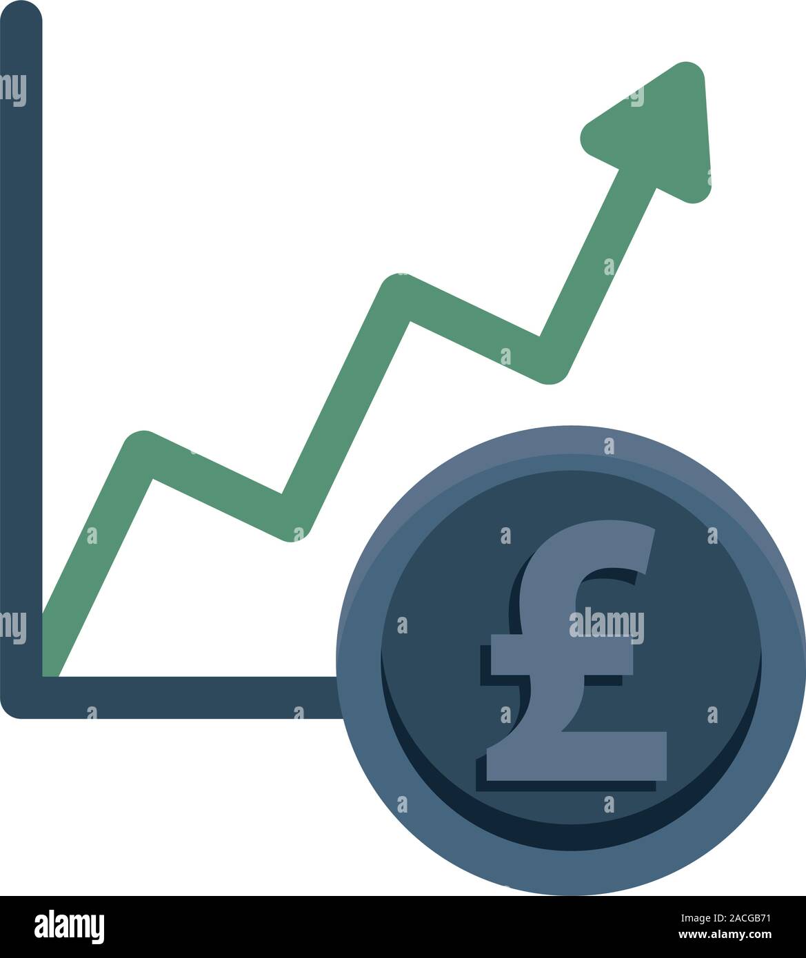 financial statistics graphic with euro coin Stock Vector Image & Art ...
