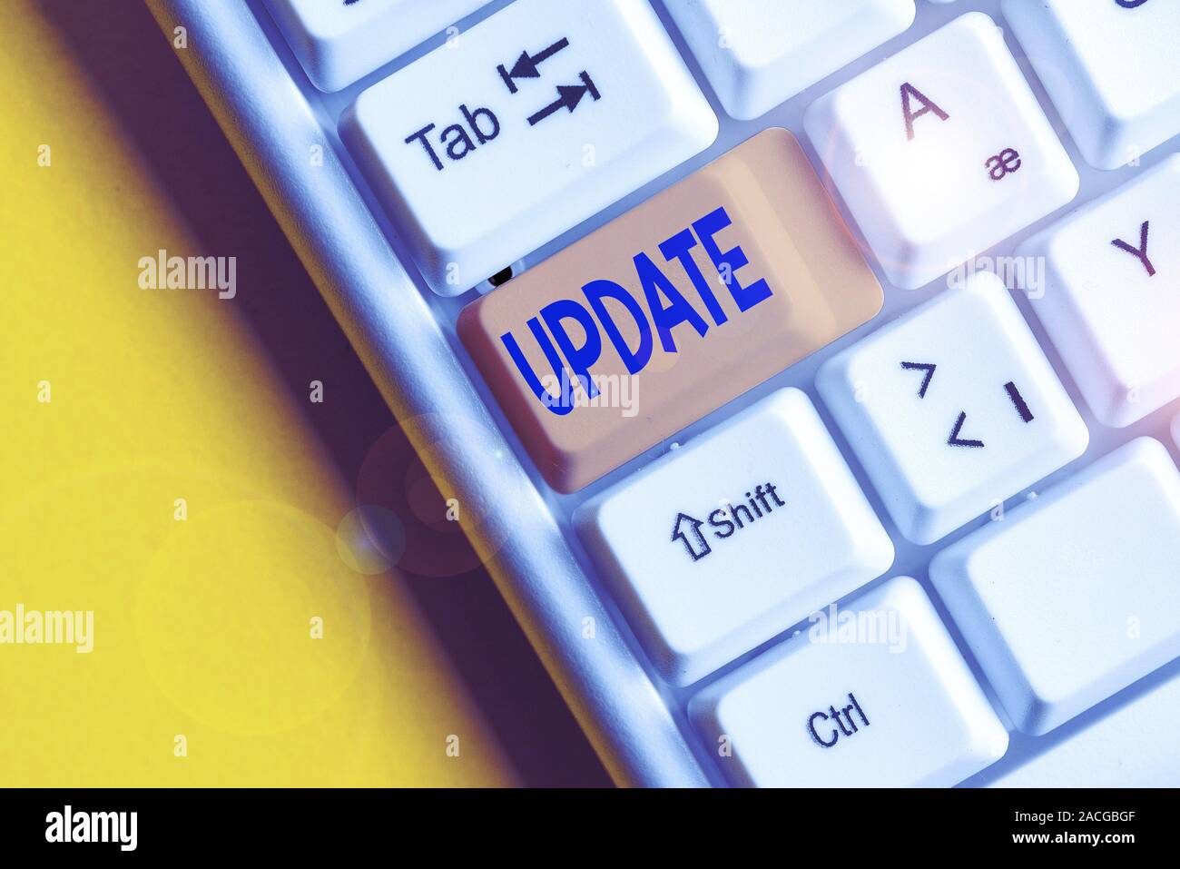 Handwriting text Update. Conceptual photo by adding new information or ...