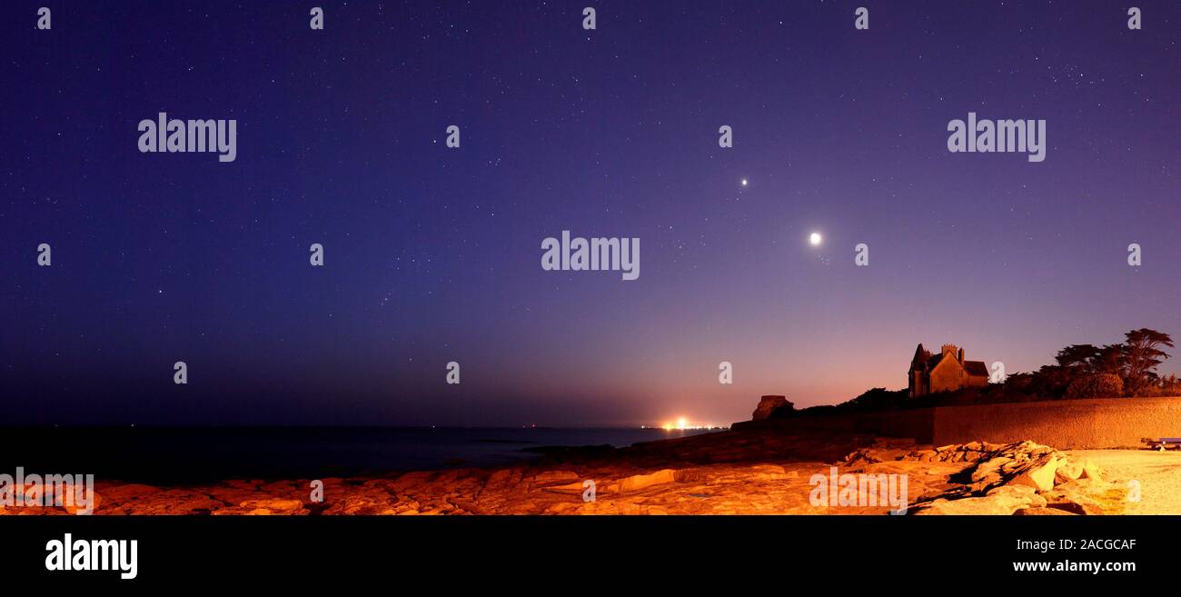 Stars in a night sky. Panoramic image of stars in the night sky ...