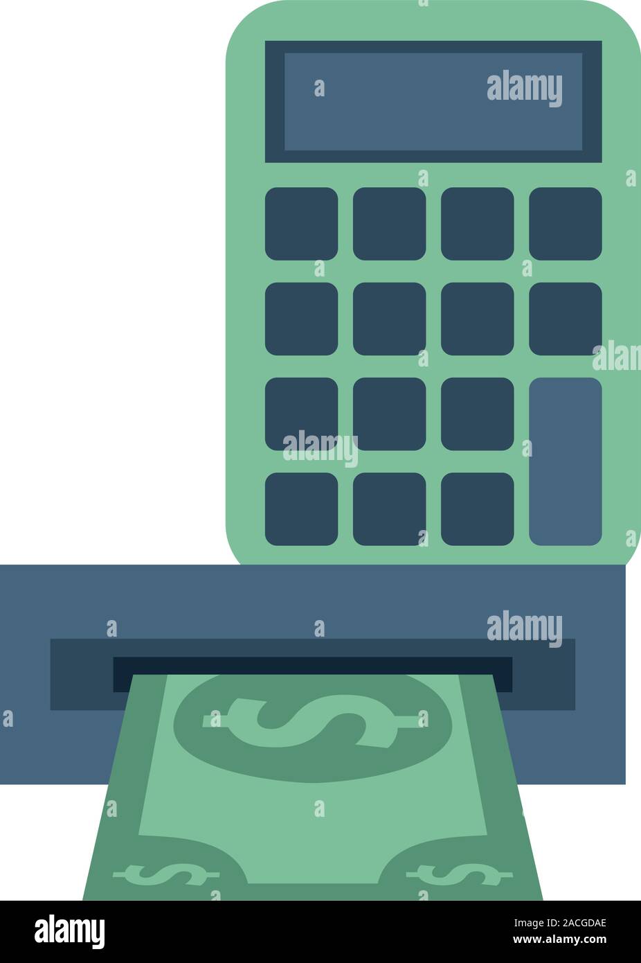 calculator math with bill dollar Stock Vector Image & Art - Alamy