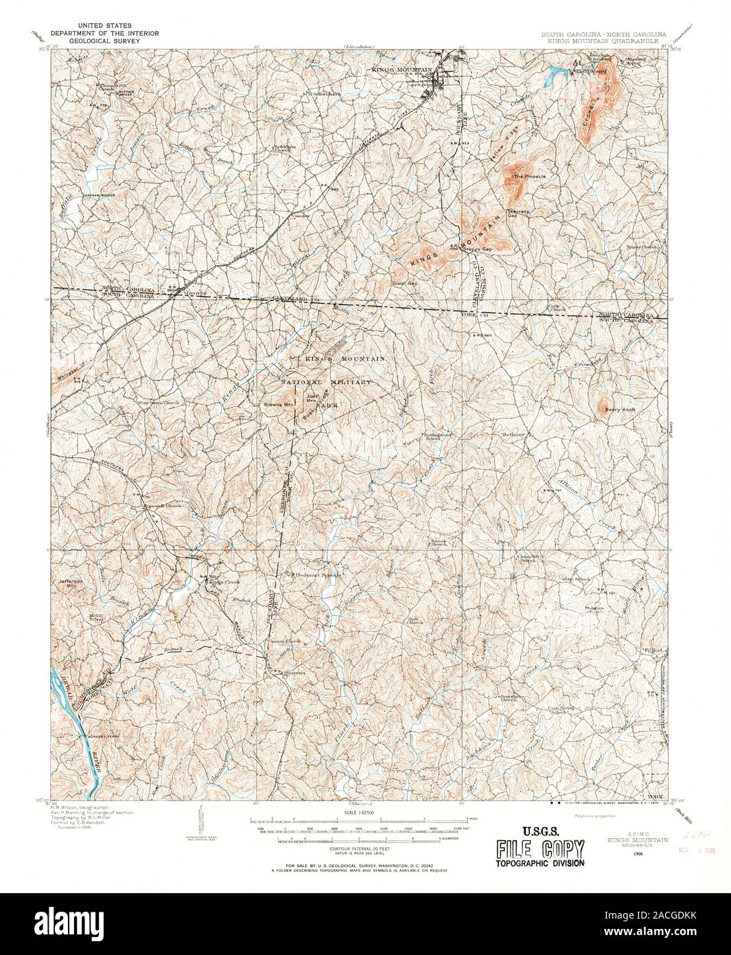 Kings mountain map hi-res stock photography and images - Alamy