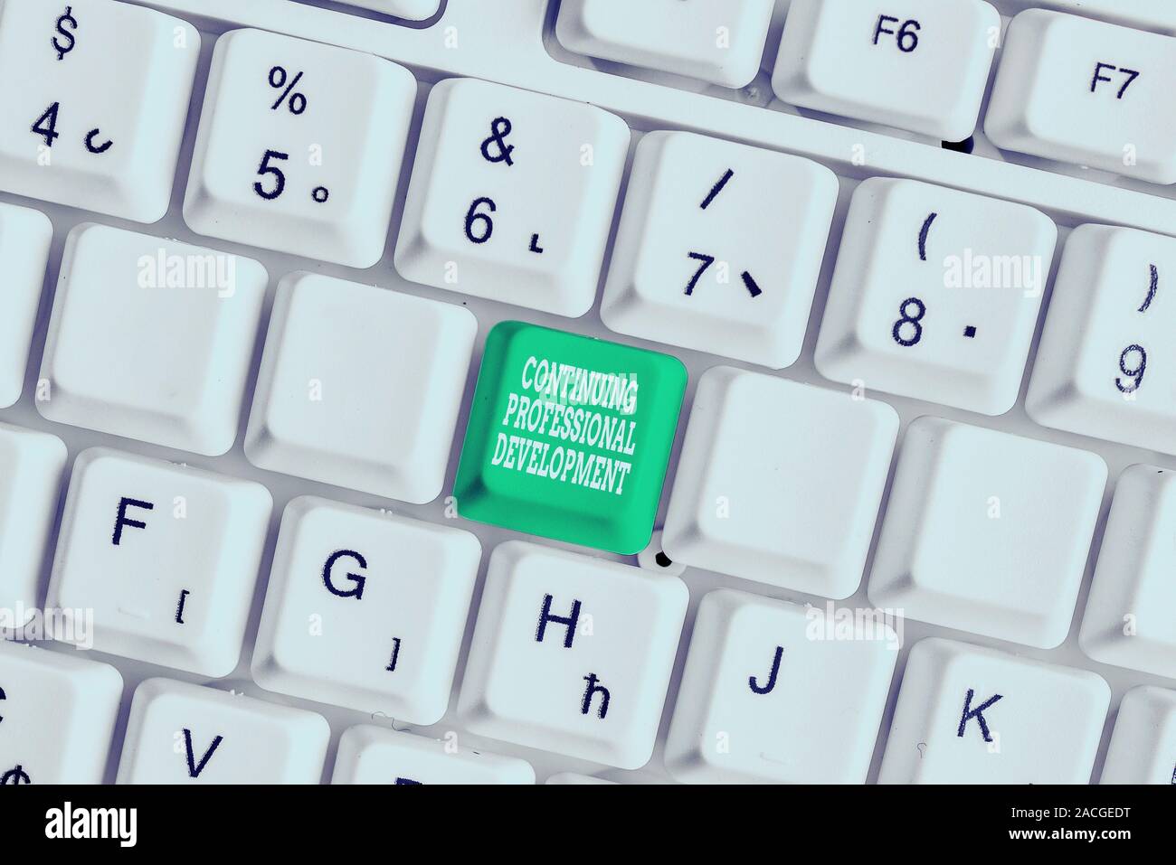 Conceptual hand writing showing Continuing Professional Development ...