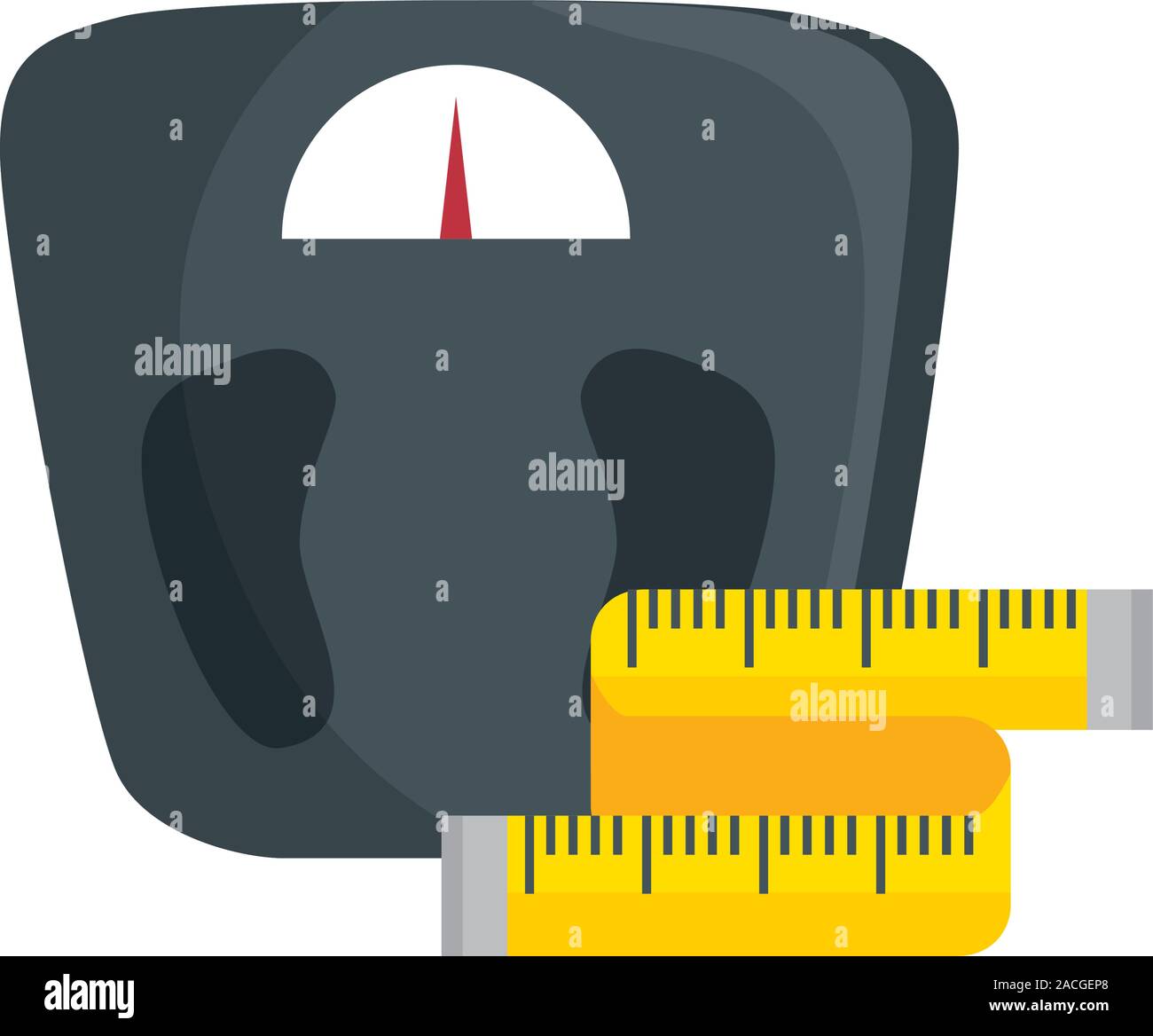 scale measure weight with measuring tape Stock Vector Image & Art - Alamy