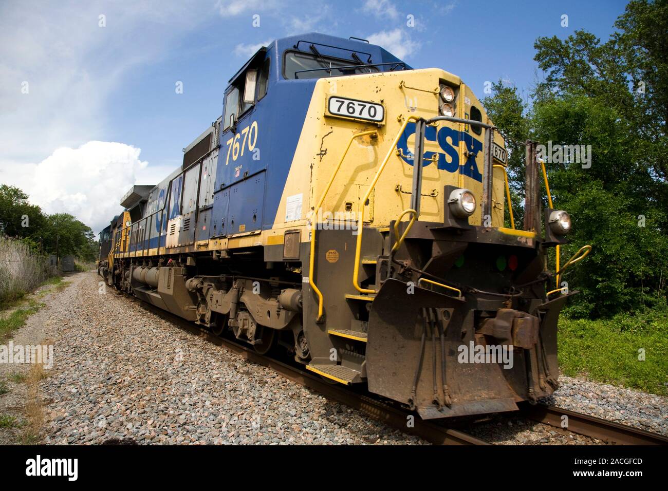 Freight train. American freight train passing through Pensacola ...