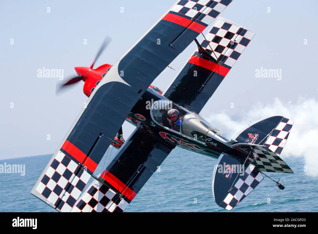 Air display. Modified Pitts Special S-2S Prometheus aeroplane ...